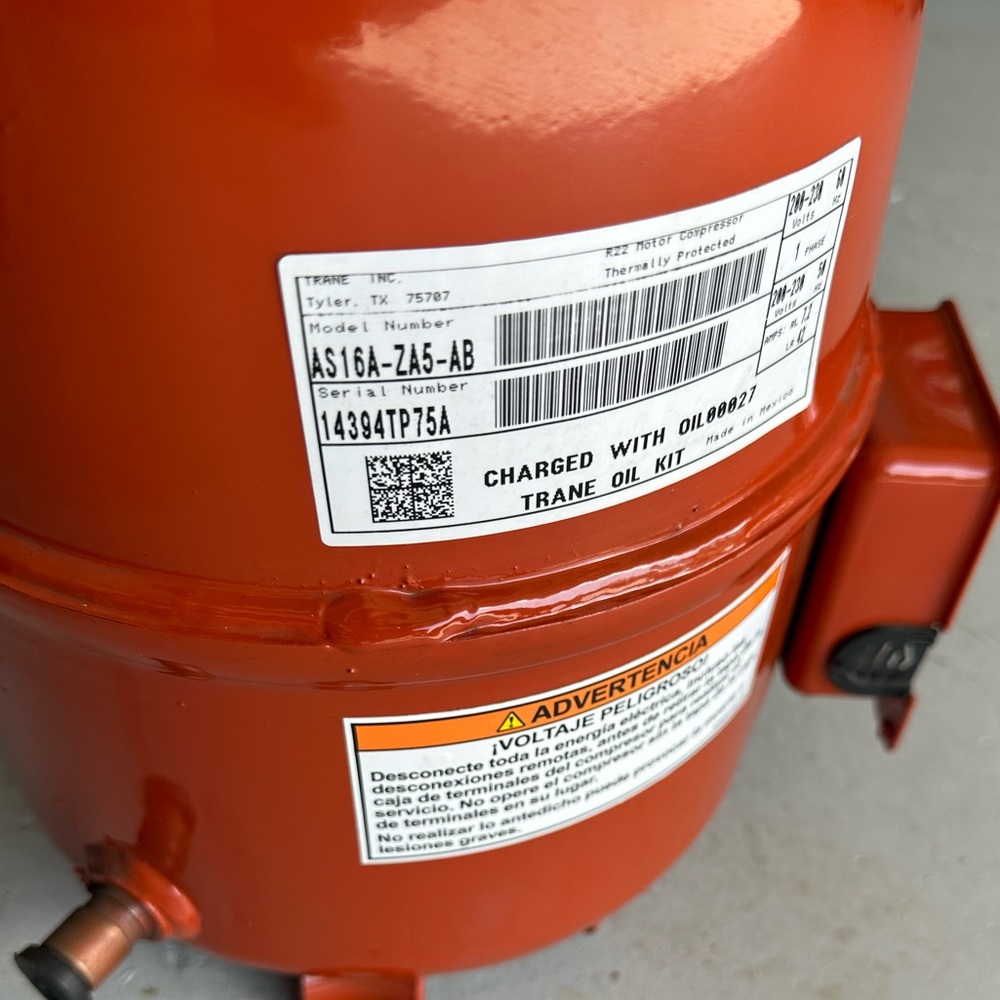 Trane Motor Compressor, Model Number: As16a-Za5-Ab - Gem